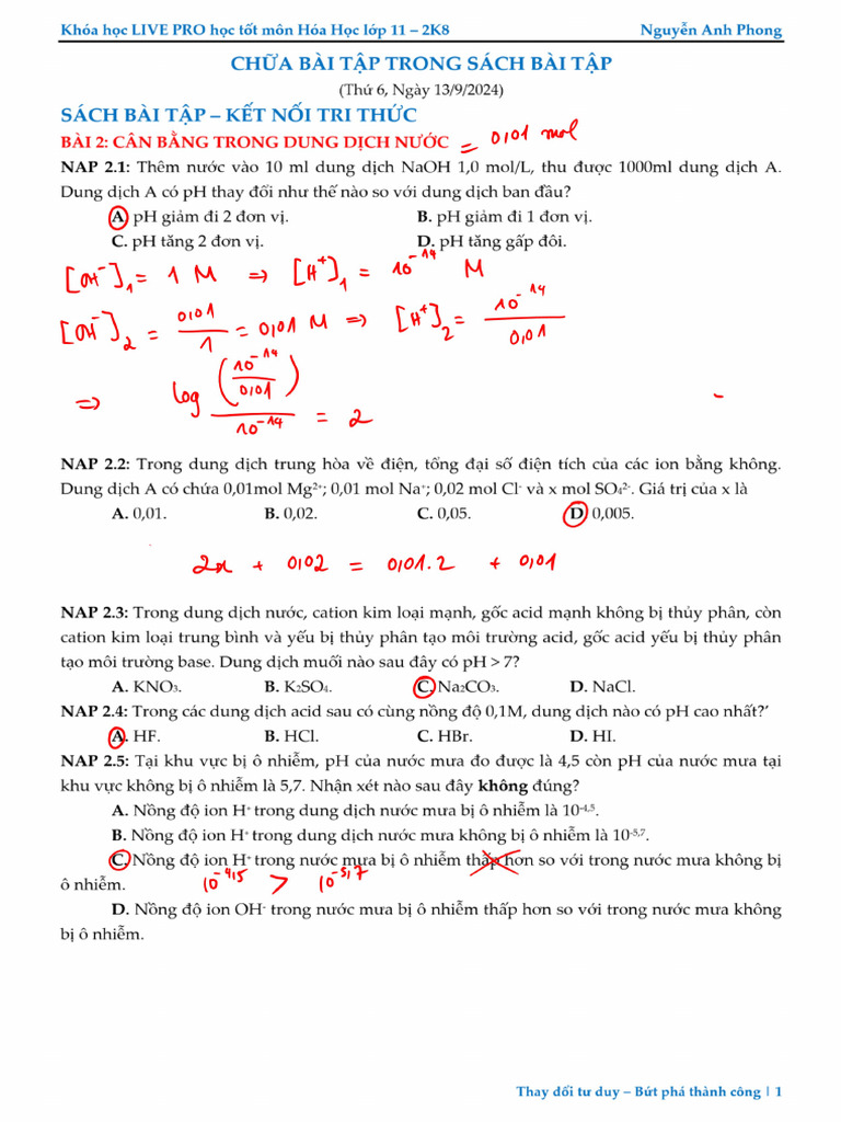 2K8 - LIVE - 13.9 - Viết tay | PDF