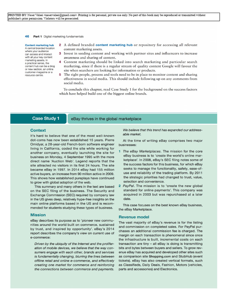 EBay Case Study (Assignment 1) | PDF | Religion & Spirituality