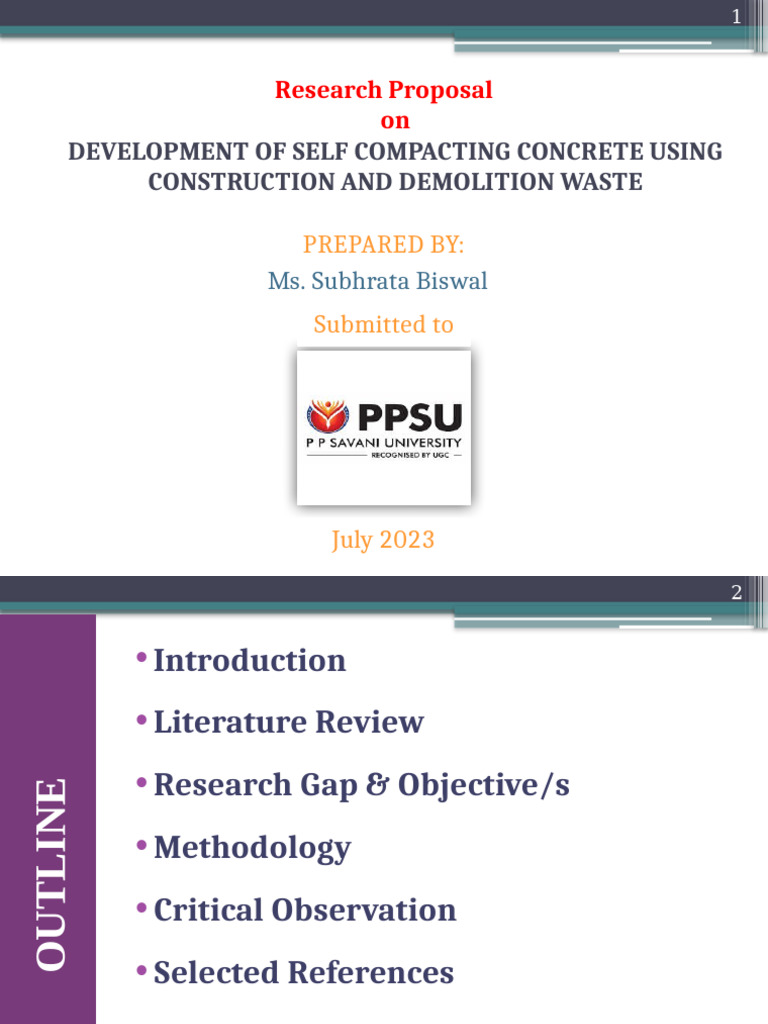 Research Proposal Presentation Format | PDF