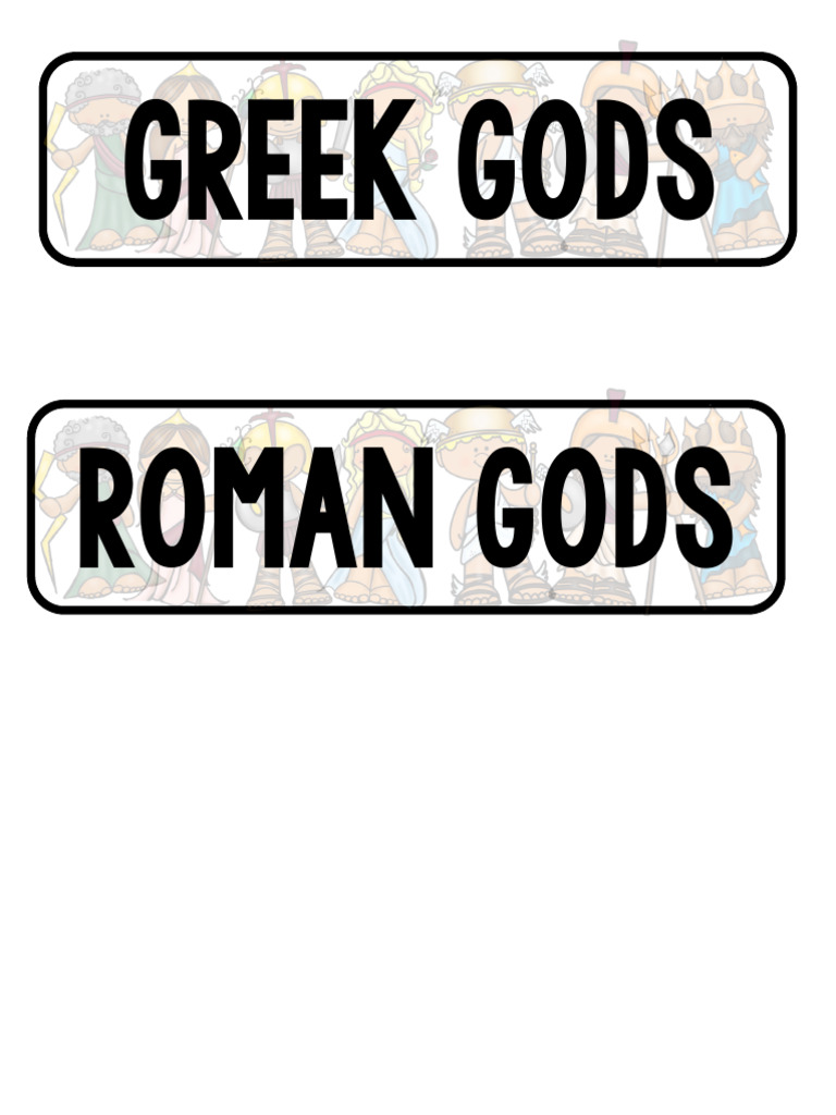 Greek & Roman Gods Matching Game | PDF