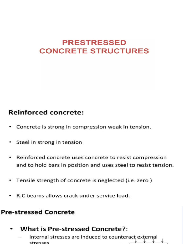 Lecture No. 2 Pre Stress Structure | PDF