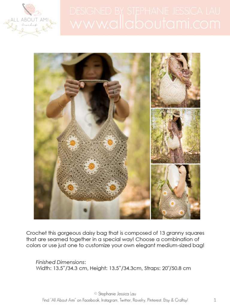 Breezy Days Daisy Bag Crochet Pattern | PDF