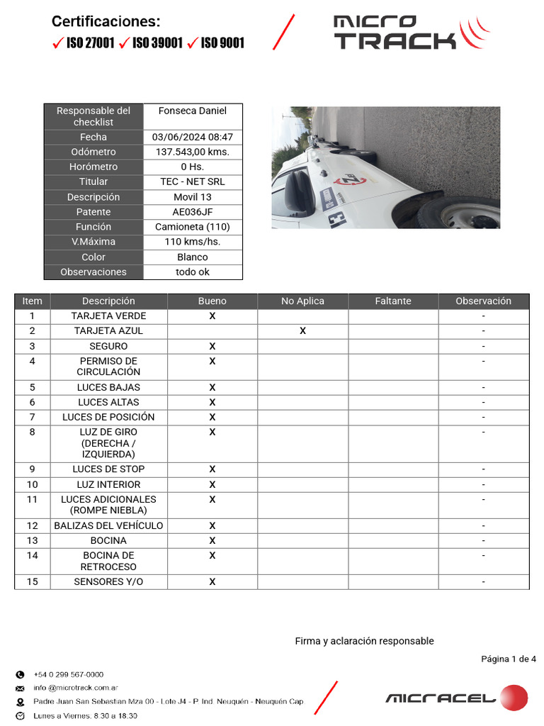 Checklist - Movil 13 - 03 - 06 - 2024 - 08 - 47 | PDF