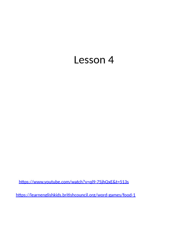 Lesson 4 | PDF
