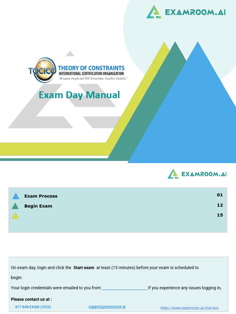 Exam Day Manual | PDF