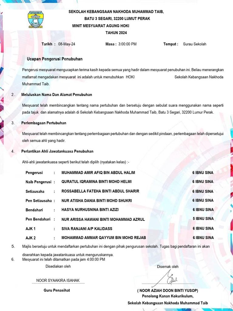 Perlembagaan Persatuan Hoki | PDF