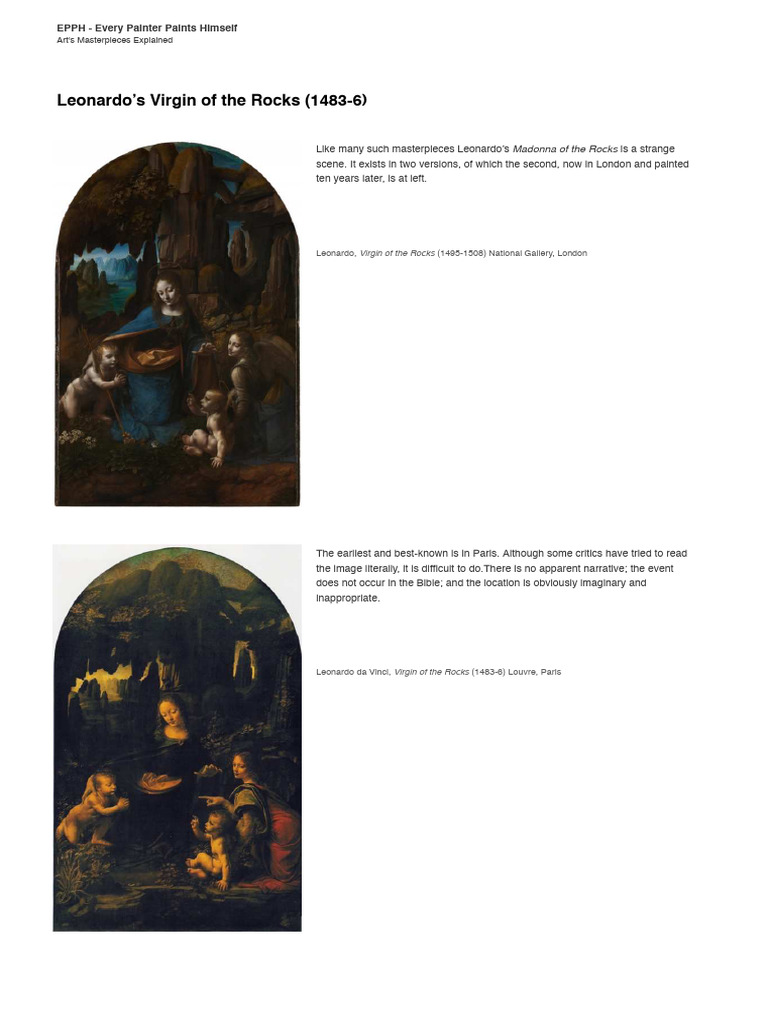 Leonardo S Virgin of The Rocks 1483 6 | PDF | Leonardo Da Vinci