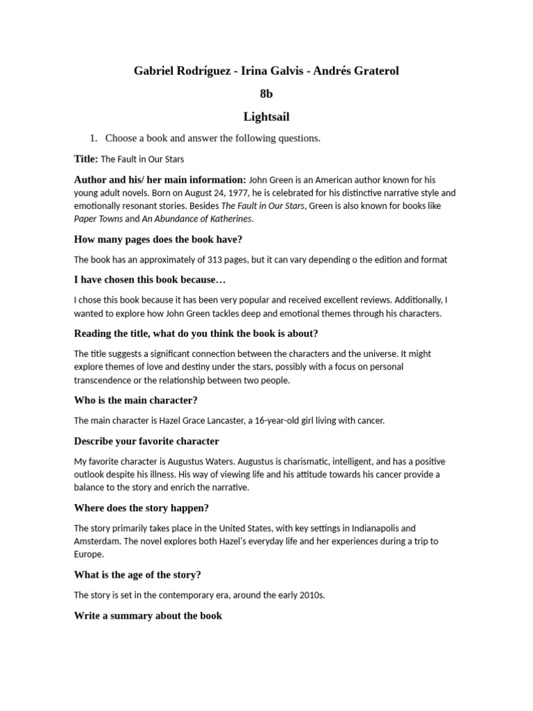 The Fault in Our Stars | PDF