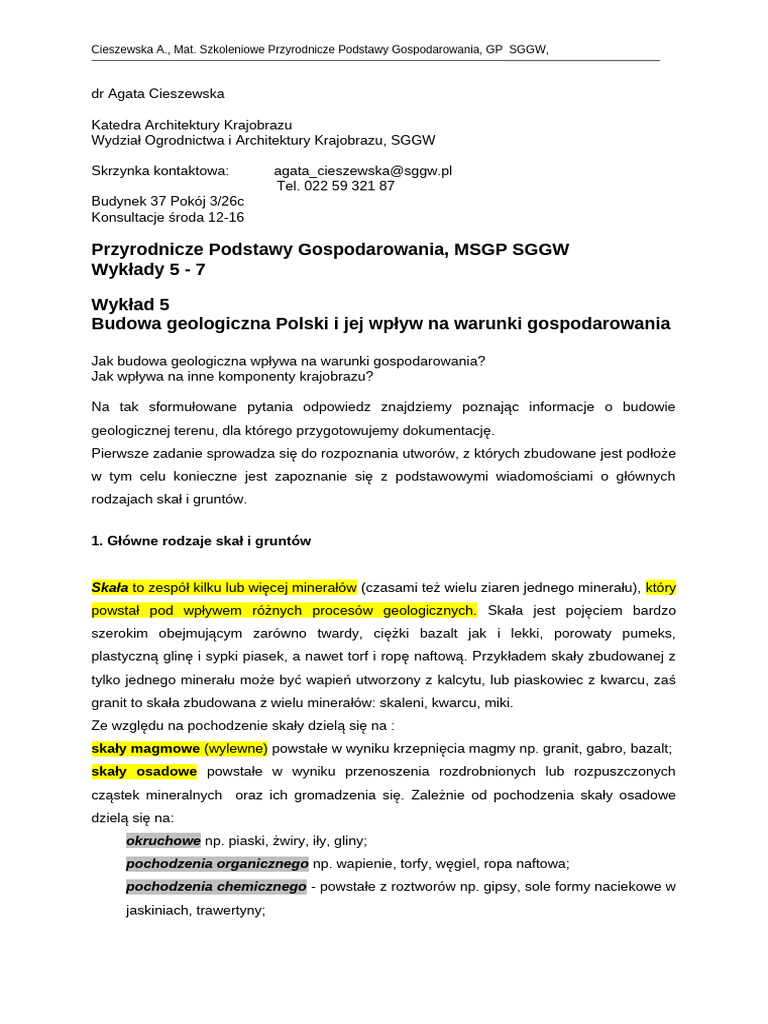 PrzyrPodsGosp - cz2 - Wyk 5-7 - 2019 | PDF
