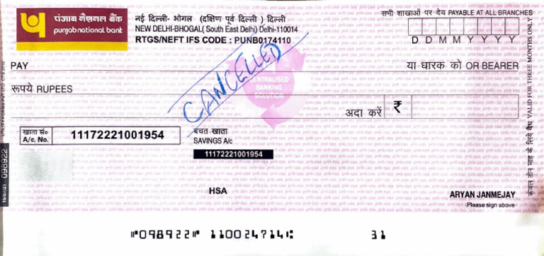 Cancelled Check | PDF