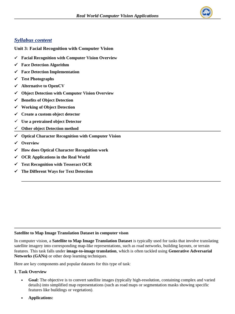Computer Vision Unit 3-1 | PDF | Optical Character Recognition ...