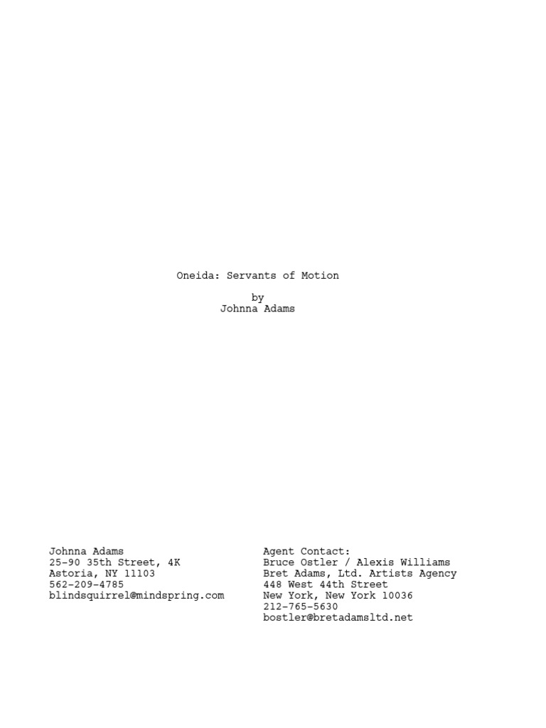 Adams, Johnna - Oneida | PDF
