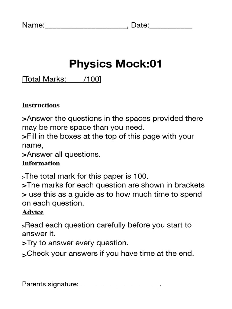 Phy Mock N | PDF