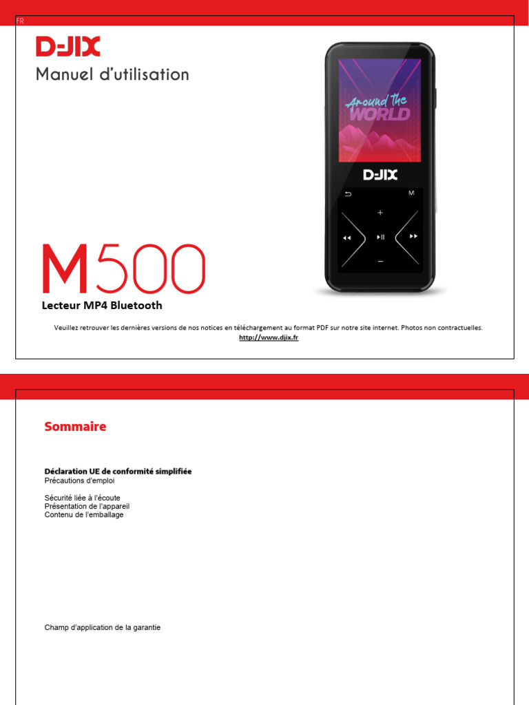 D-JIX M500 (A-1821BT) FR v1.5 YCH | PDF