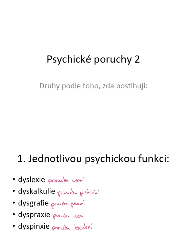 Psychické Poruchy 2 | PDF