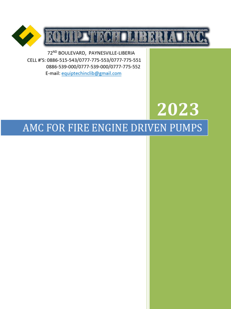 CONEX PST Contract of Annual Maintenance Contract (AMC) of Fire Engine ...