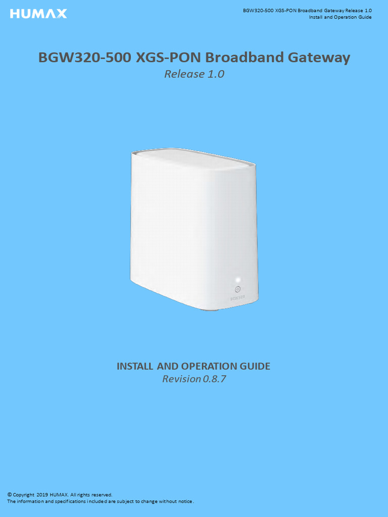Sonic Gateway BGW320-500 Manual | PDF