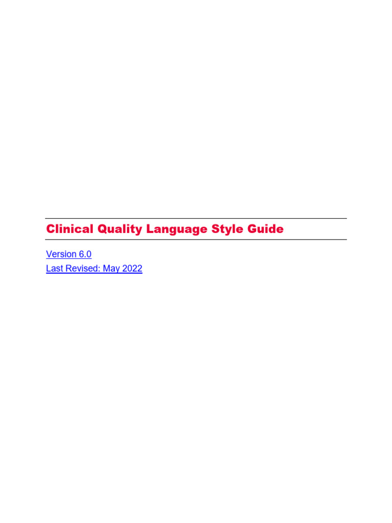 CQL Style Guide v6 | PDF