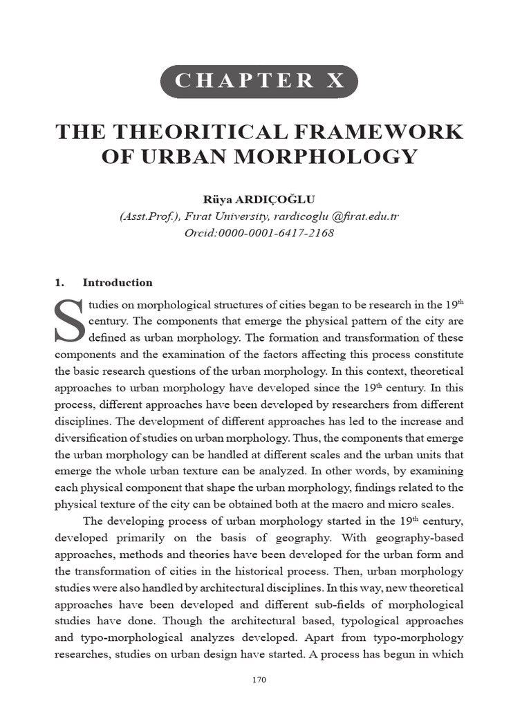 The Theoretical Framework of Urban Morphology | PDF