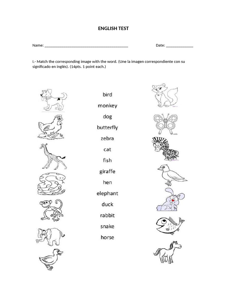 English Test 1 | PDF
