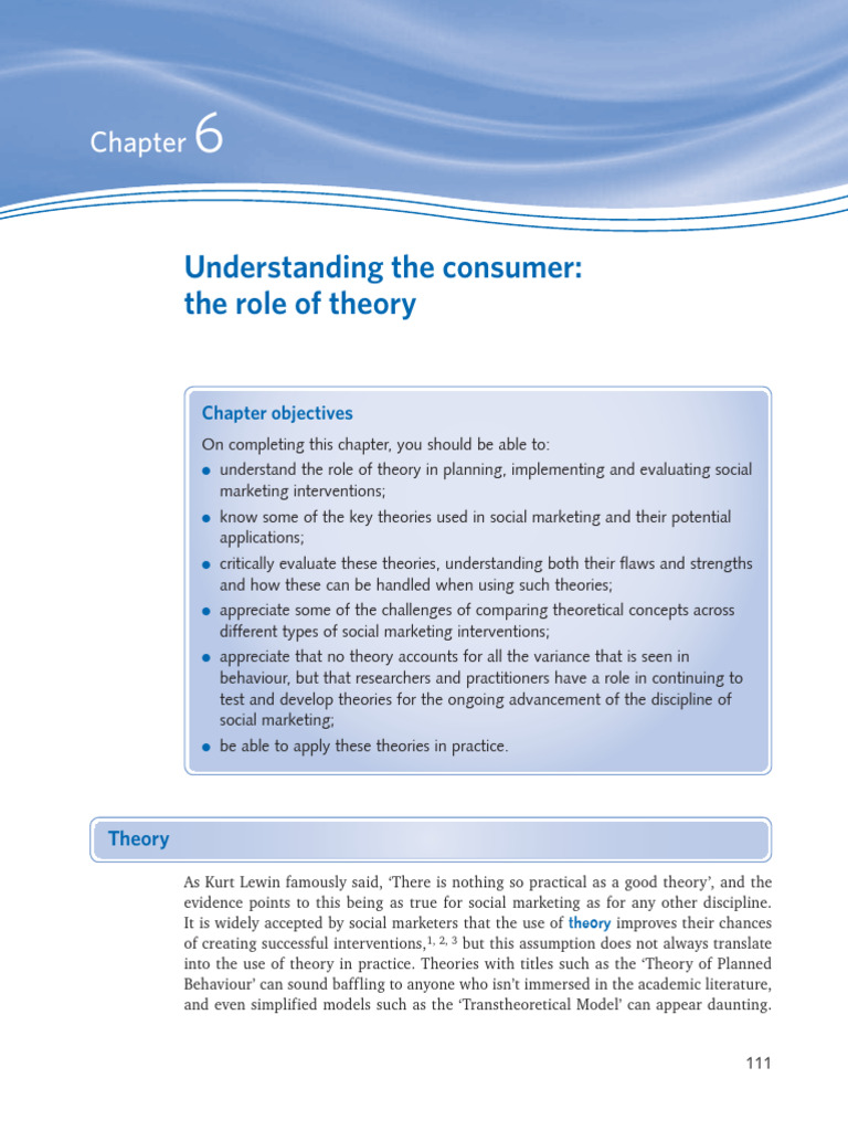 Social Marketing Theory Essentials | PDF | Behavior | Self Efficacy