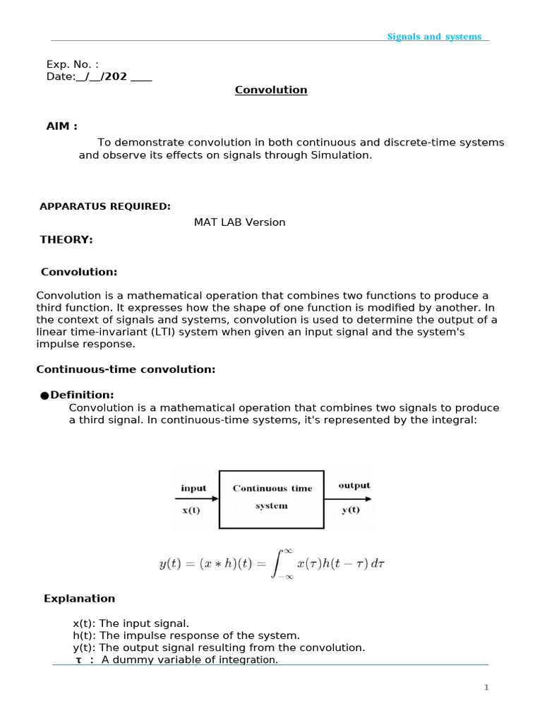 Ash Convolution 1 | PDF