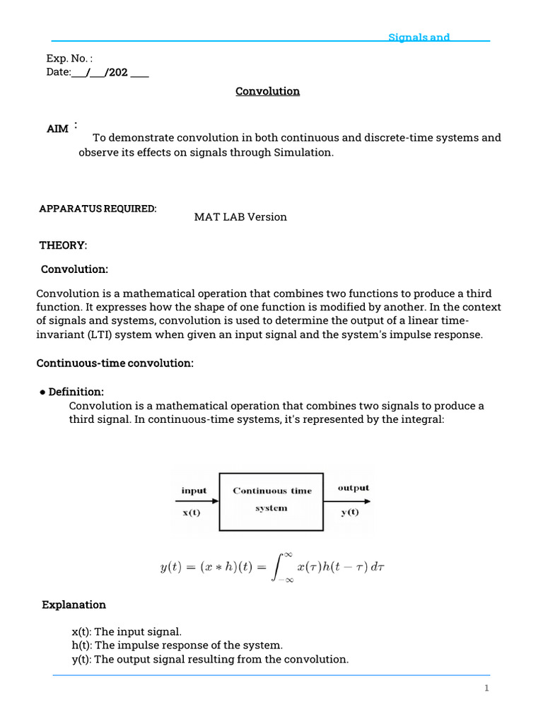 Ash Convolution 2 | PDF | Convolution | Science & Mathematics