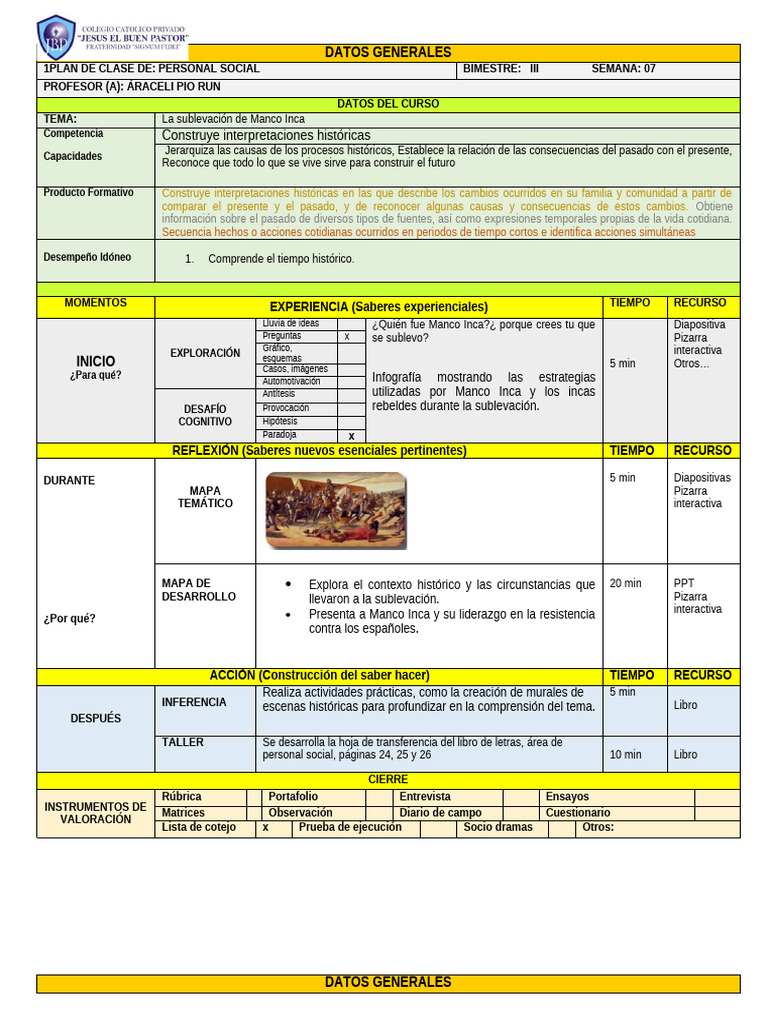 PC PS S7 y S8 Cuarto Grado Iii Bim 2024 | PDF