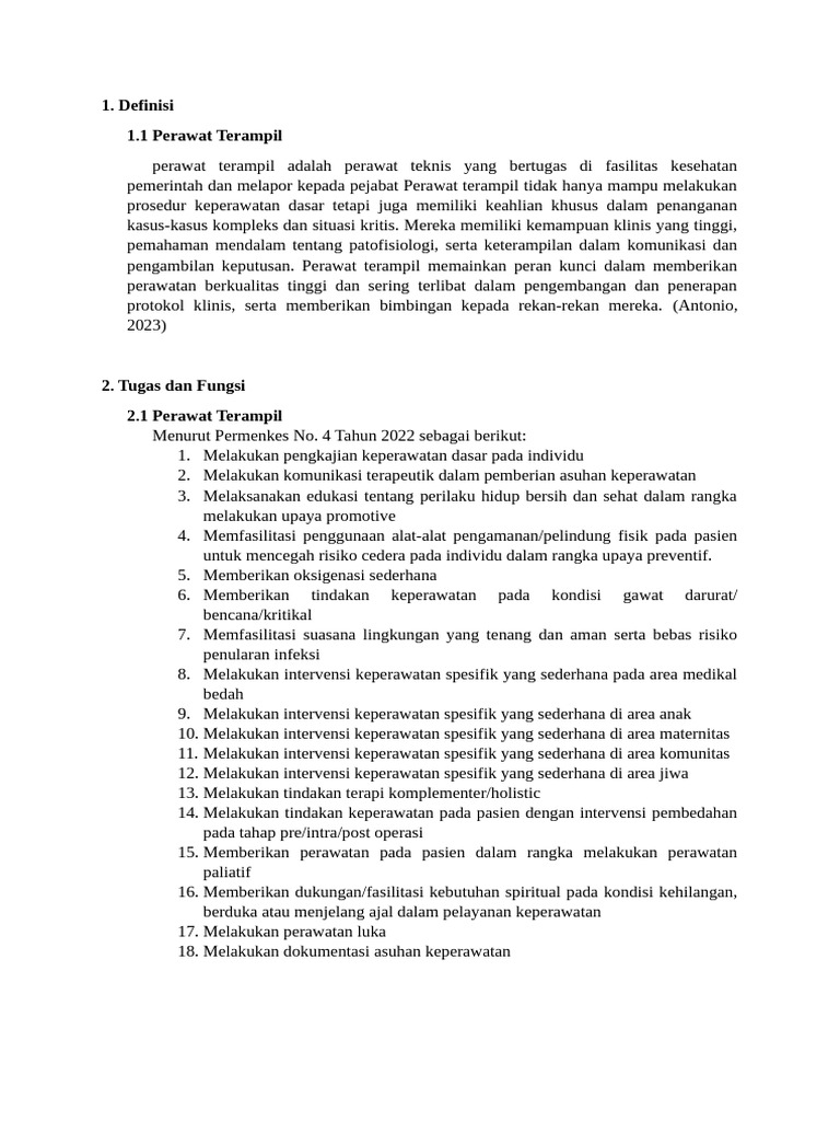 Perawat Terampil | PDF