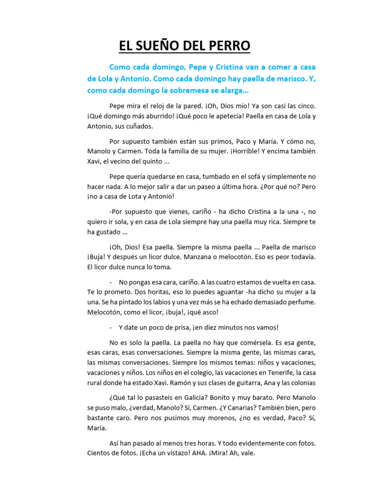 El Sueño Del Perro | PDF