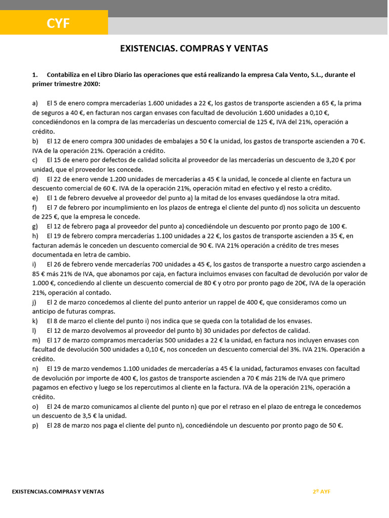 UD.1 Ejercicios | PDF | Bancos | Factura