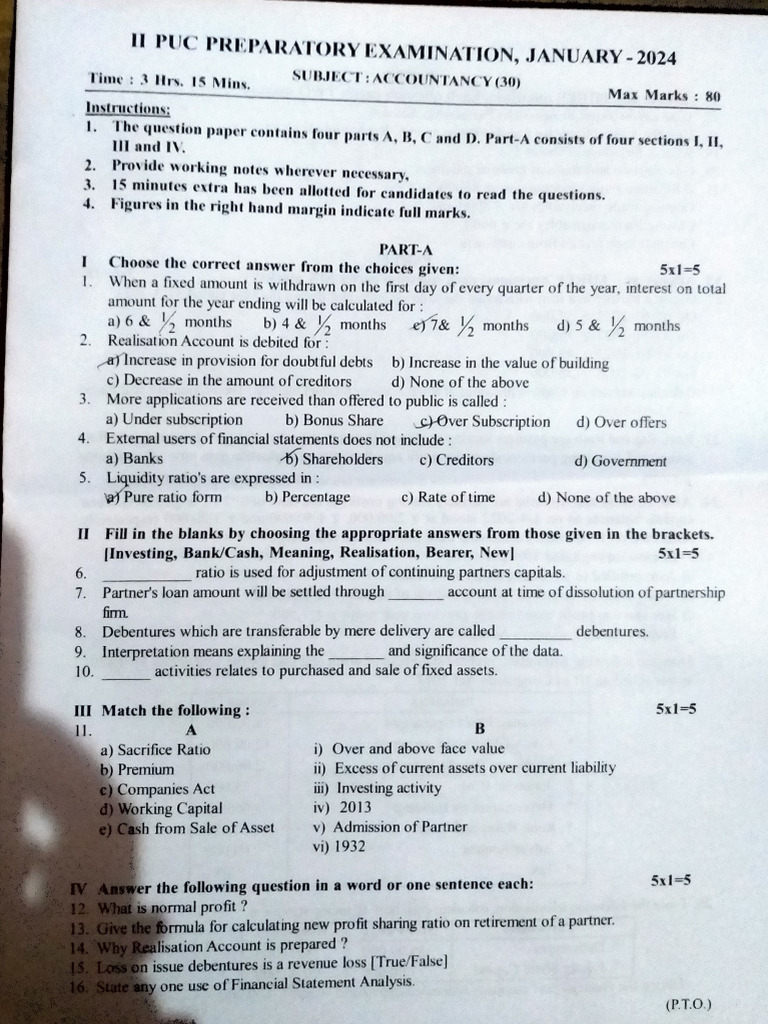 Acc Preparatory QP Jan 2024 | PDF