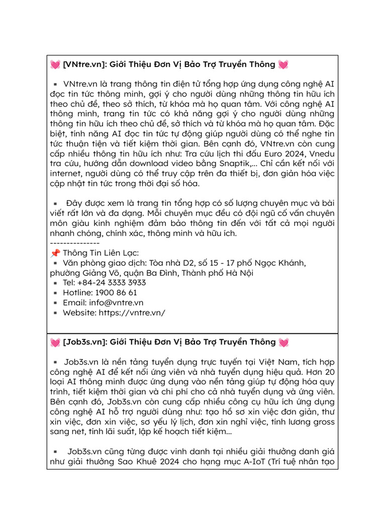 Bài Giới Thiệu Đơn Vị BTTT | PDF