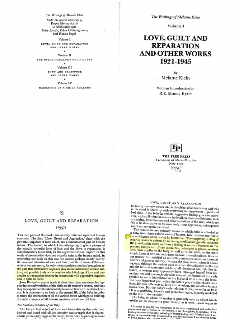 Klein Love Guilt | PDF