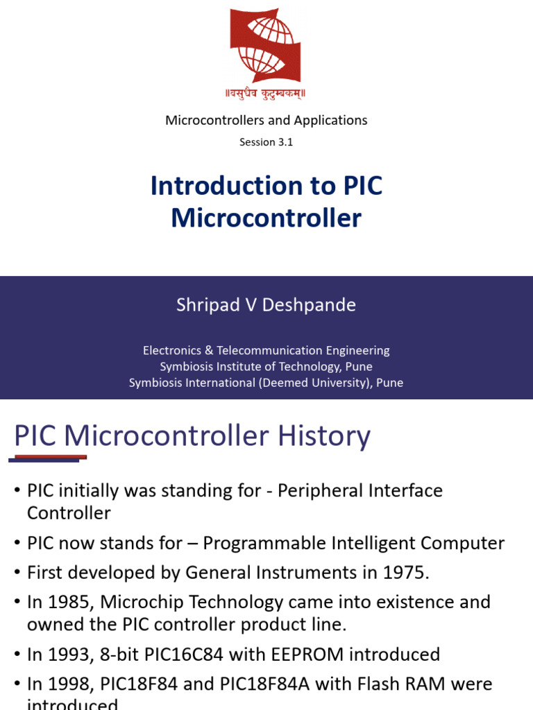 3.1 Inroduction To PIC Microcontroller | PDF