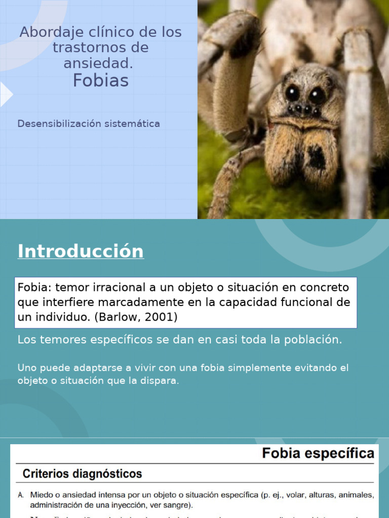 Clase 6 Unidad II - Abordaje Clínico de Los Trastornos de Ansiedad (Fobias) | PDF