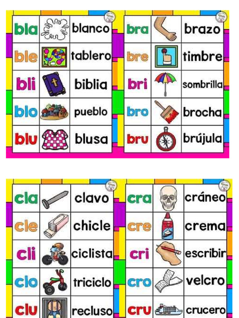 Sílabas Trabadas | PDF