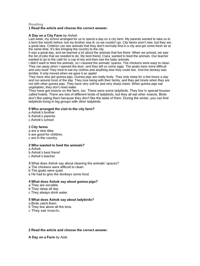 Reading Unit 3 Primero 2ed | PDF