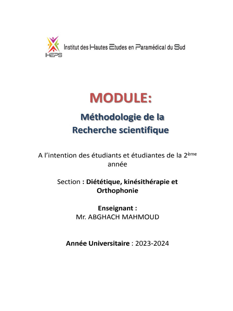 Méthodologie de Recherche | PDF
