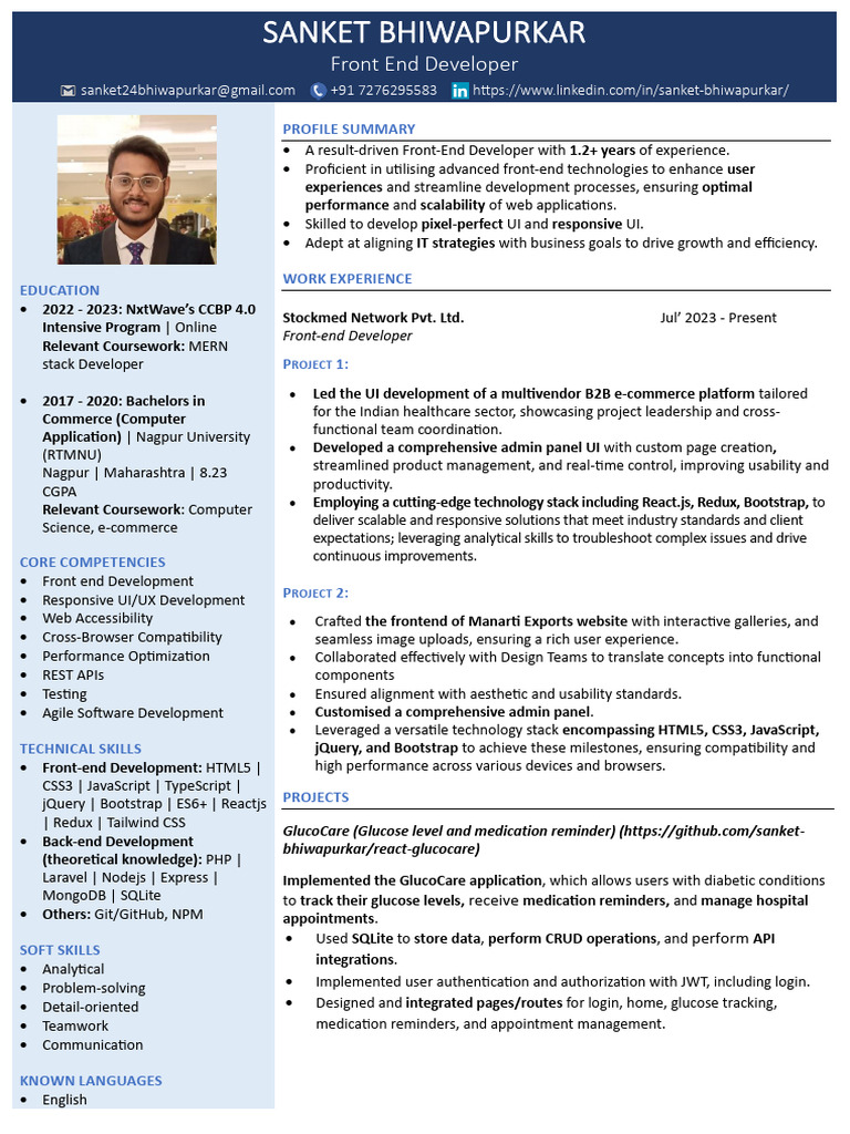 Sanket Bhiwapurkar - HTML5, CSS3, JavaScript (ES6+), React - js-3 | PDF Sanket Bhiwapurkar - HTML5, CSS3, JavaScript (ES6+), React - js-3 | PDF