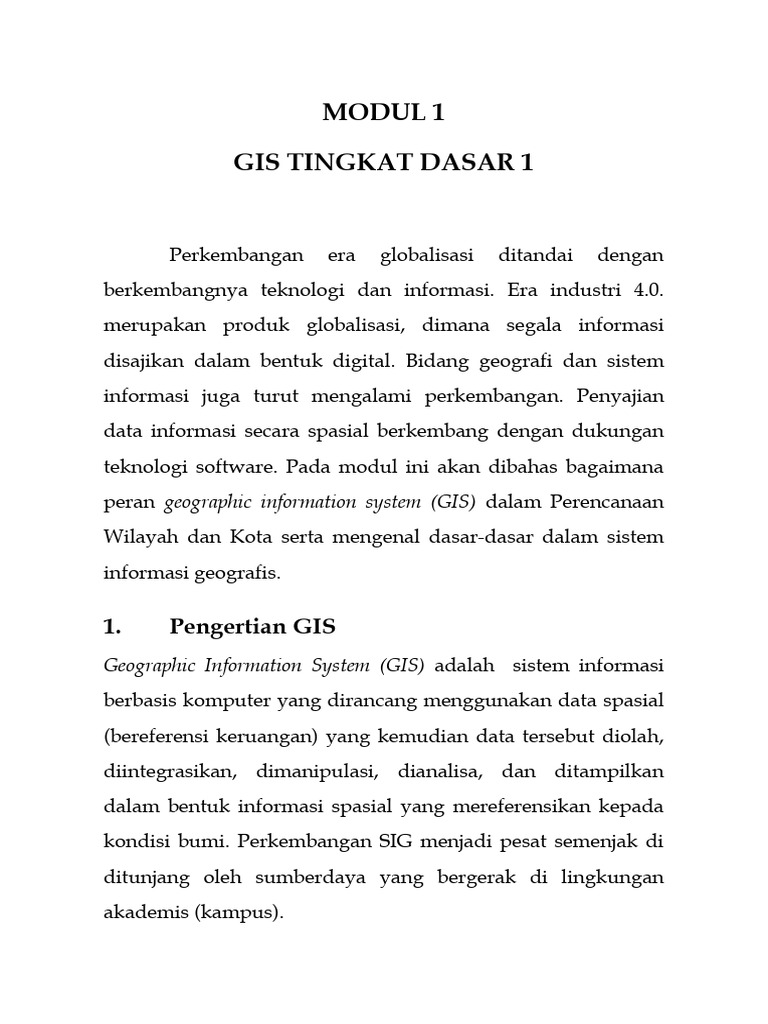 Arg Gis Modul 1 | PDF