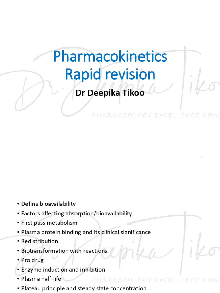 Pharmaco Kinetics 2024 | PDF