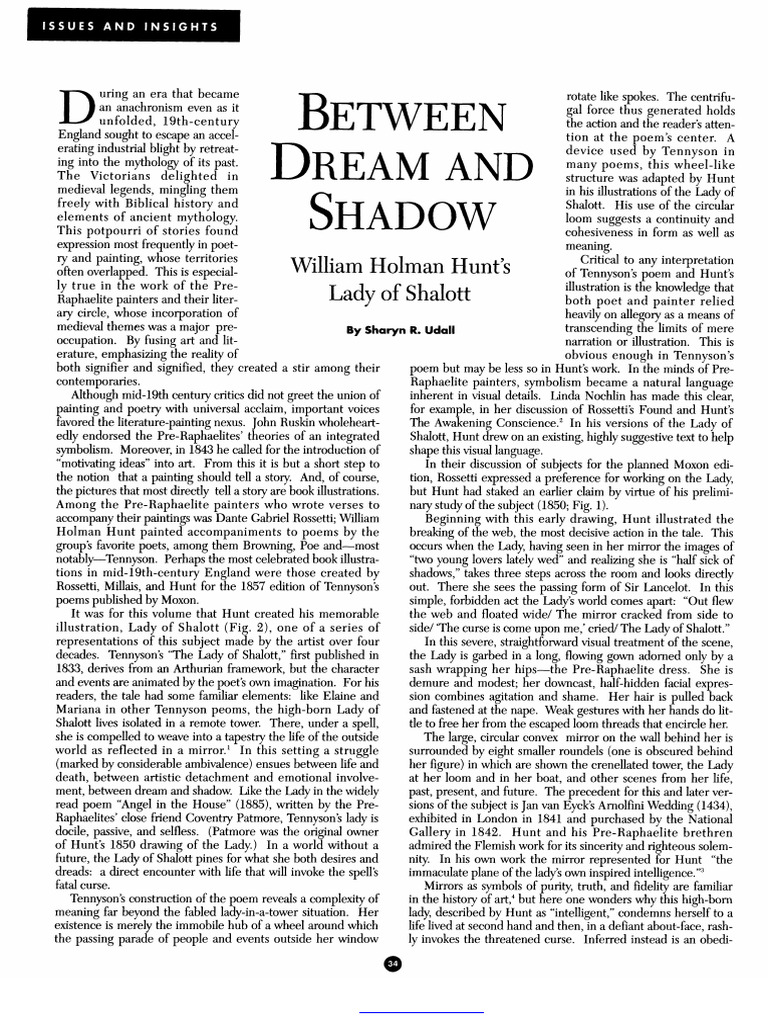 Sharyn Udall - Between Dream and Shadow William Holman Hunt's Lady of ...