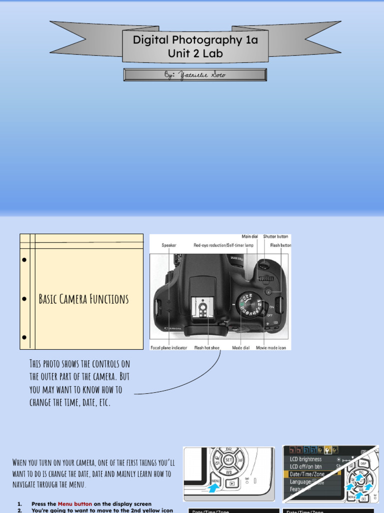 Digital Photography 1a - Unit 2 Lab | PDF