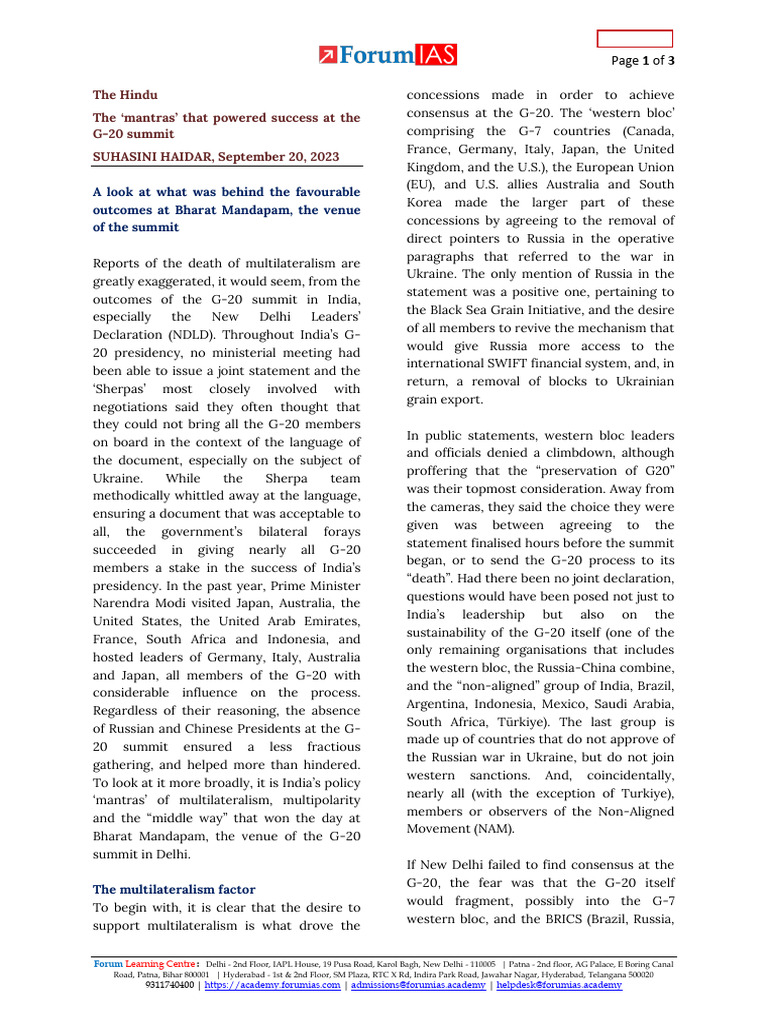 G20 Summit Art | PDF