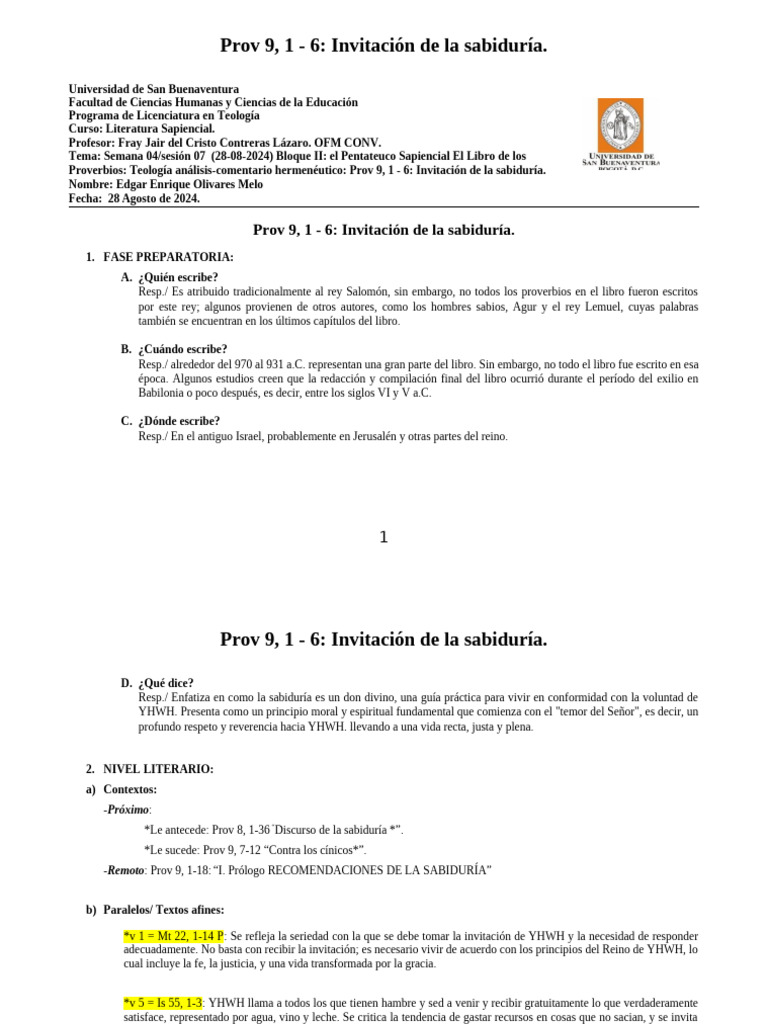 Semana 04 Sesión 07 Bloque II El Pentateuco Sapiencial Hermenéutico ...