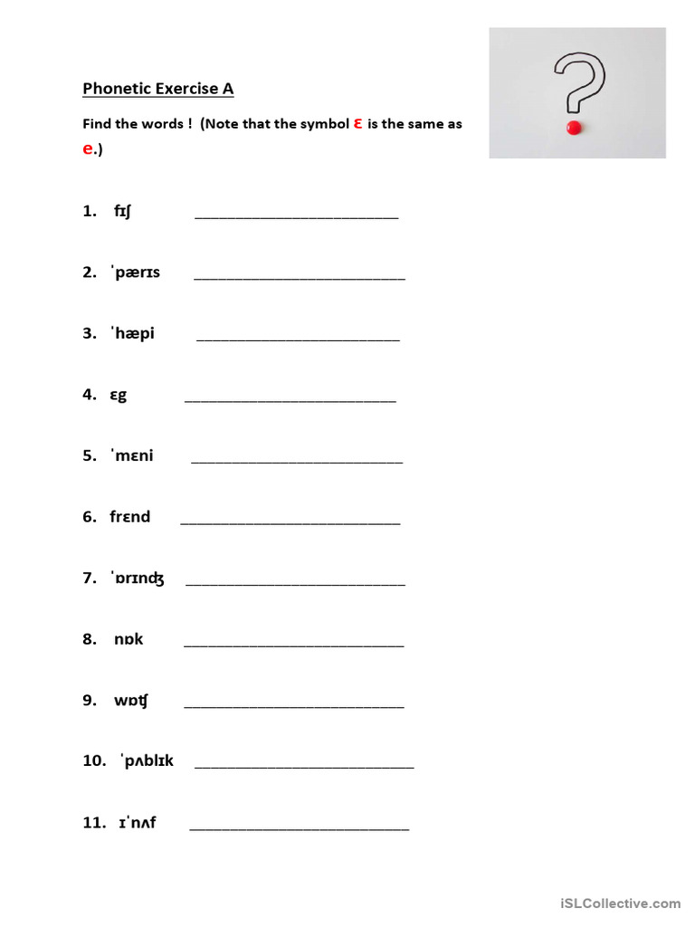 Phonetic Exercise A - International Phonetic Alphabet | PDF