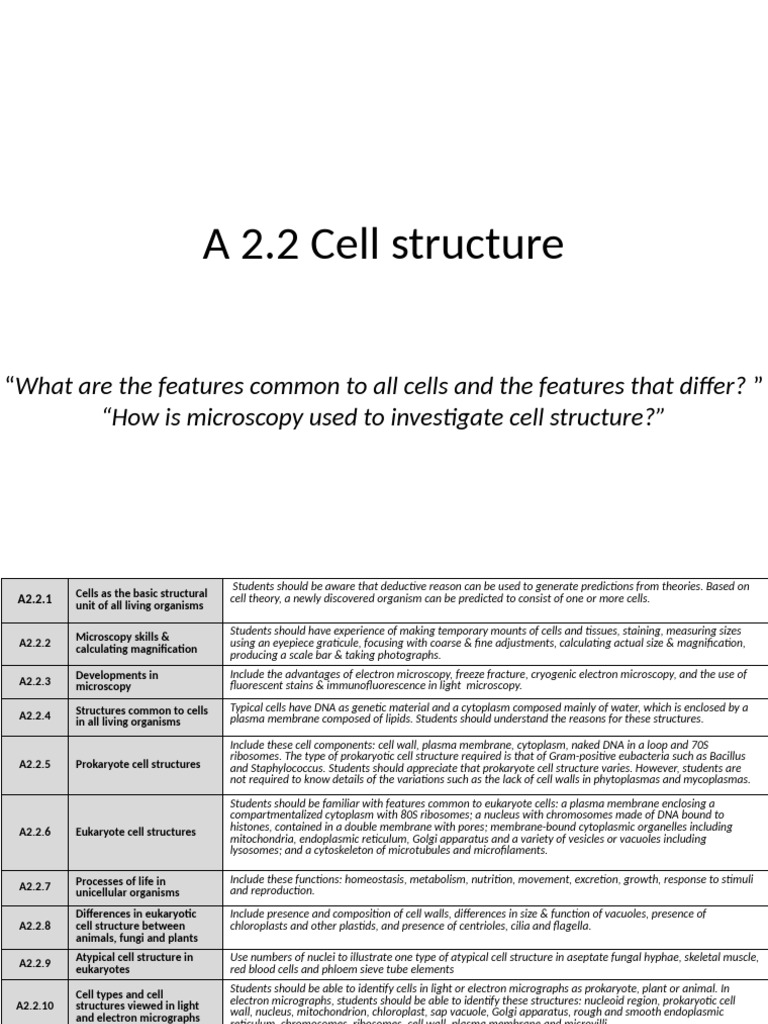 A 2.2 SL Cell Structure | PDF