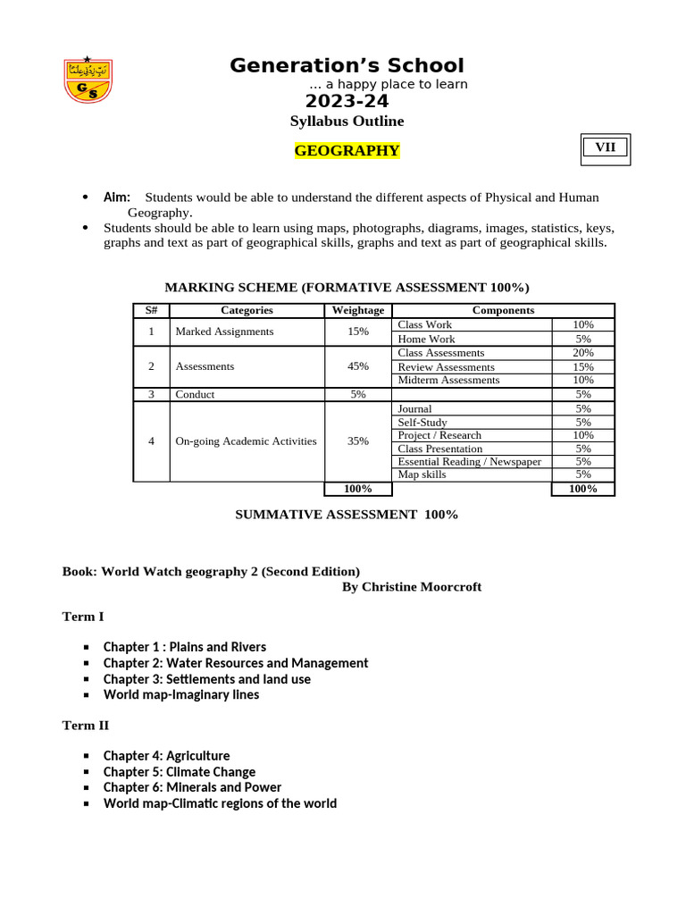 Geography VII | PDF | Geography | Earth Sciences