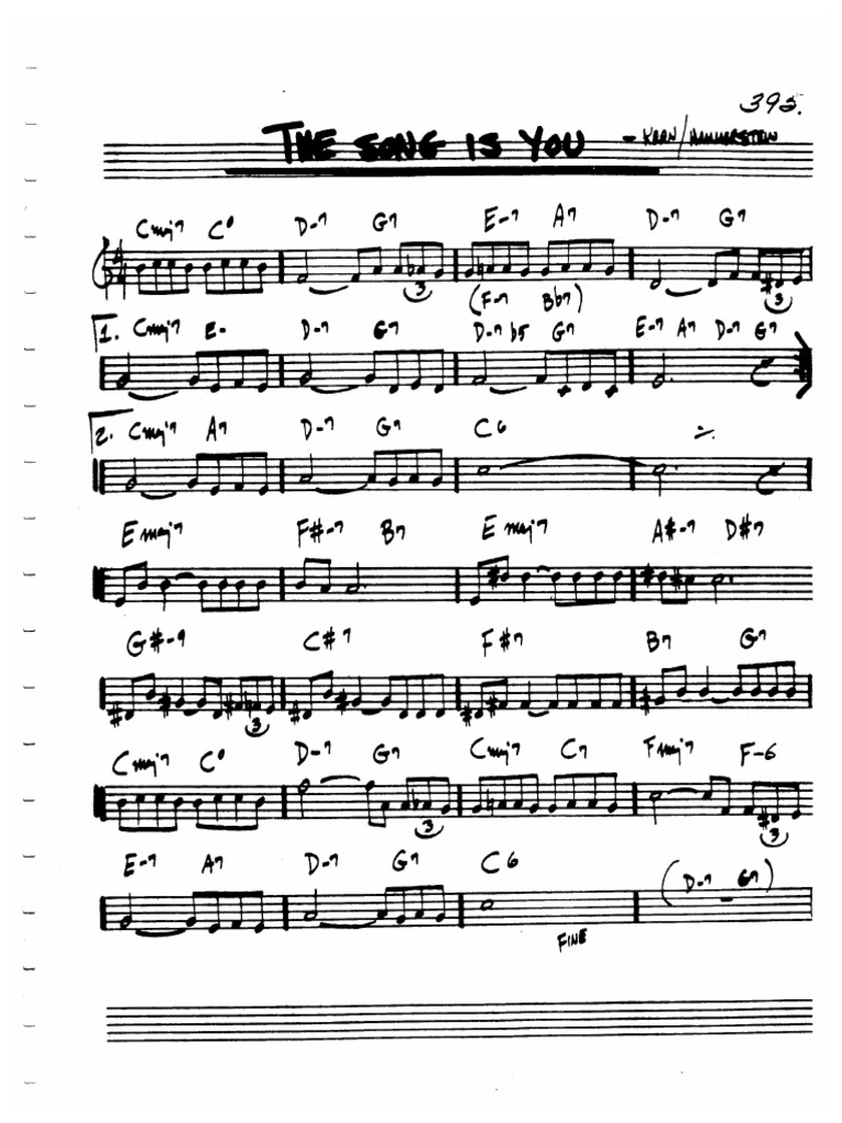 The Song Is You Concert Lead Sheet | PDF